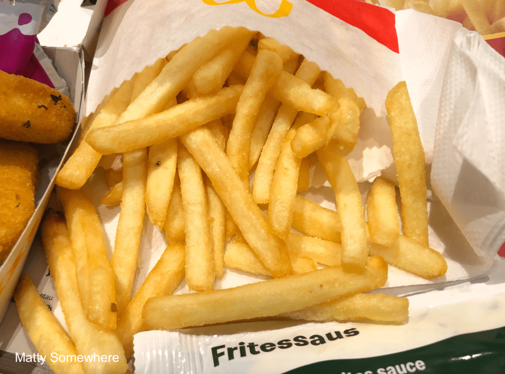 The McKroket, Vegetarian Nuggets and Fries at McDonalds in The ...